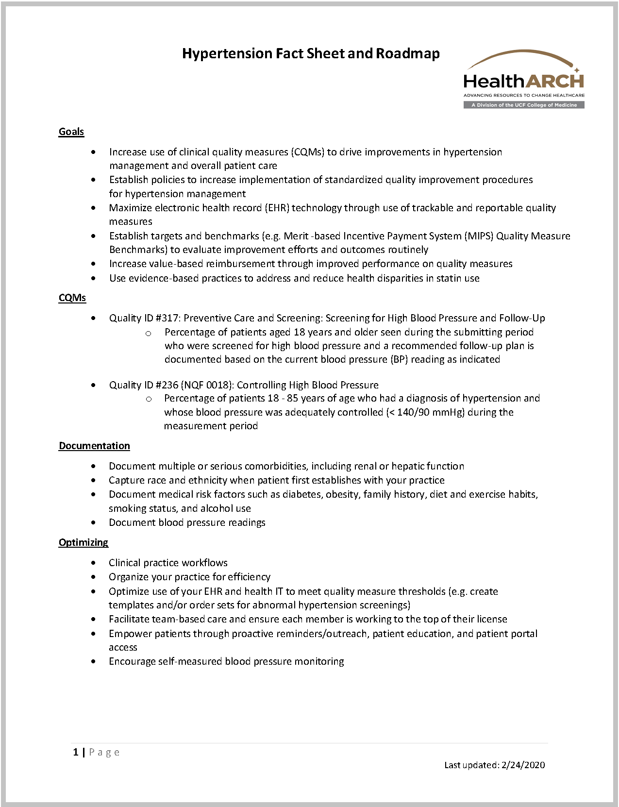 Hypertension - HealthARCH